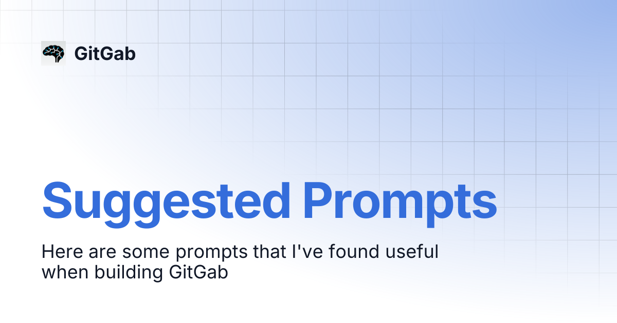 Suggested Prompts | GitGab